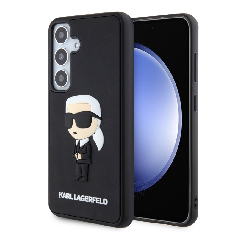 Karl Lagerfeld 3D gumový zadný kryt Ikonik pre Samsung Galaxy S24 Black ...