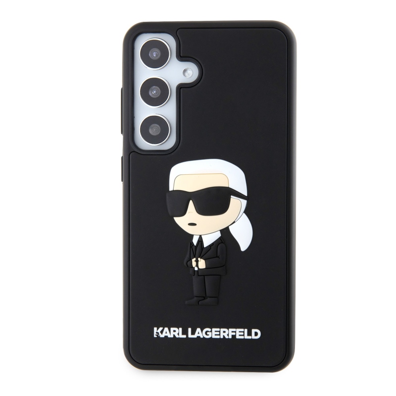Karl Lagerfeld 3D gumový zadný kryt Ikonik pre Samsung Galaxy S24 Black ...